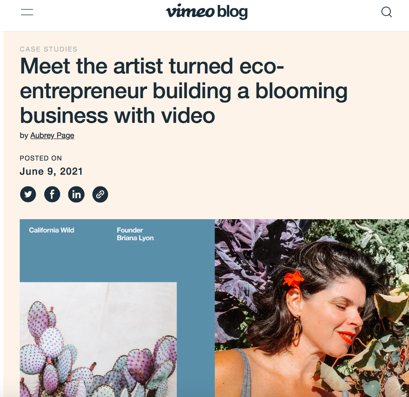 Thanks for the spotlight VIMEO..Couldn't be prouder! – California Wild ...